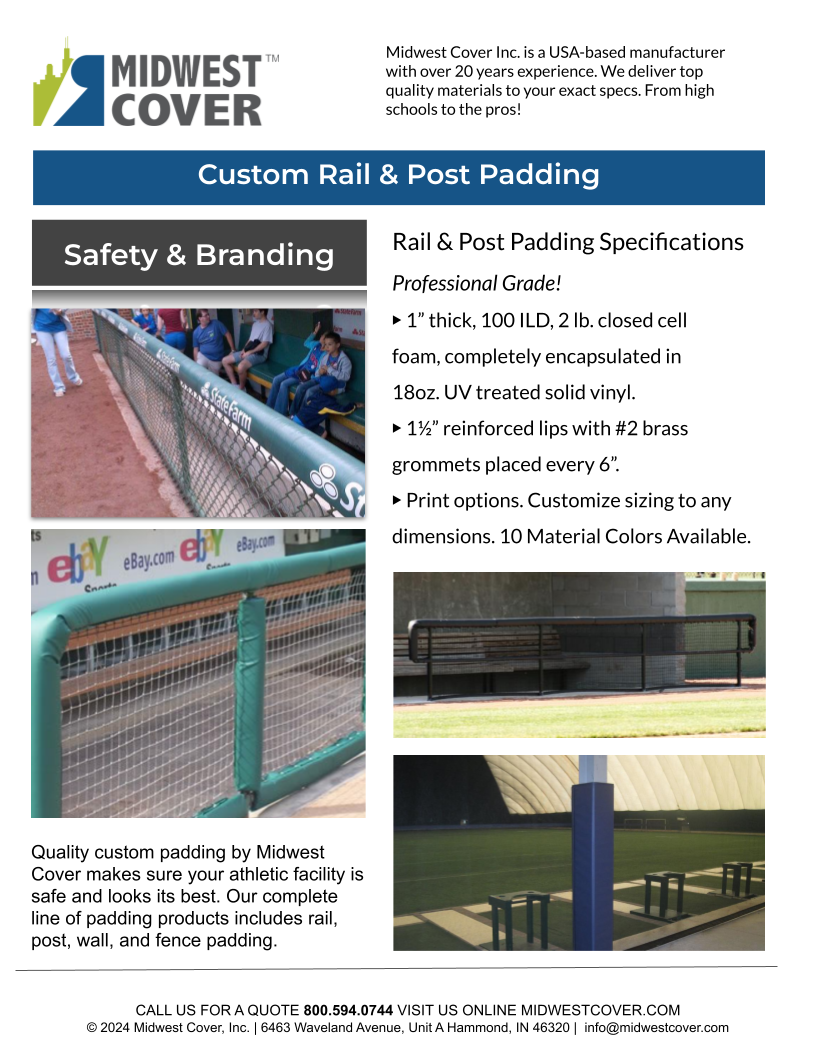 Safety Athletic Padding - See 2024 Specs - Midwest Cover